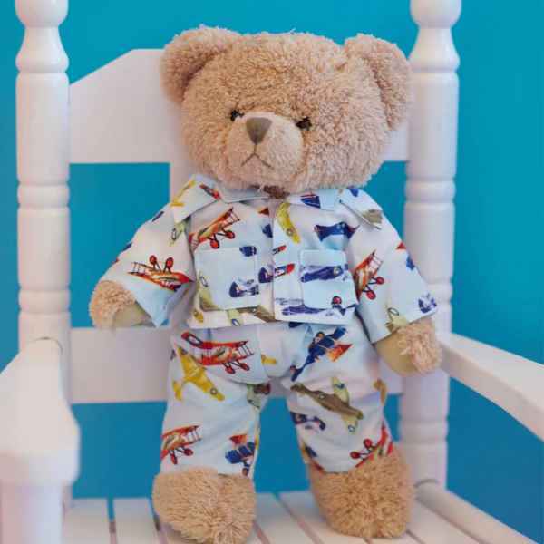 Powell Craft Teddy Bear With Plane Pyjamas - The Design Gallery Drogheda